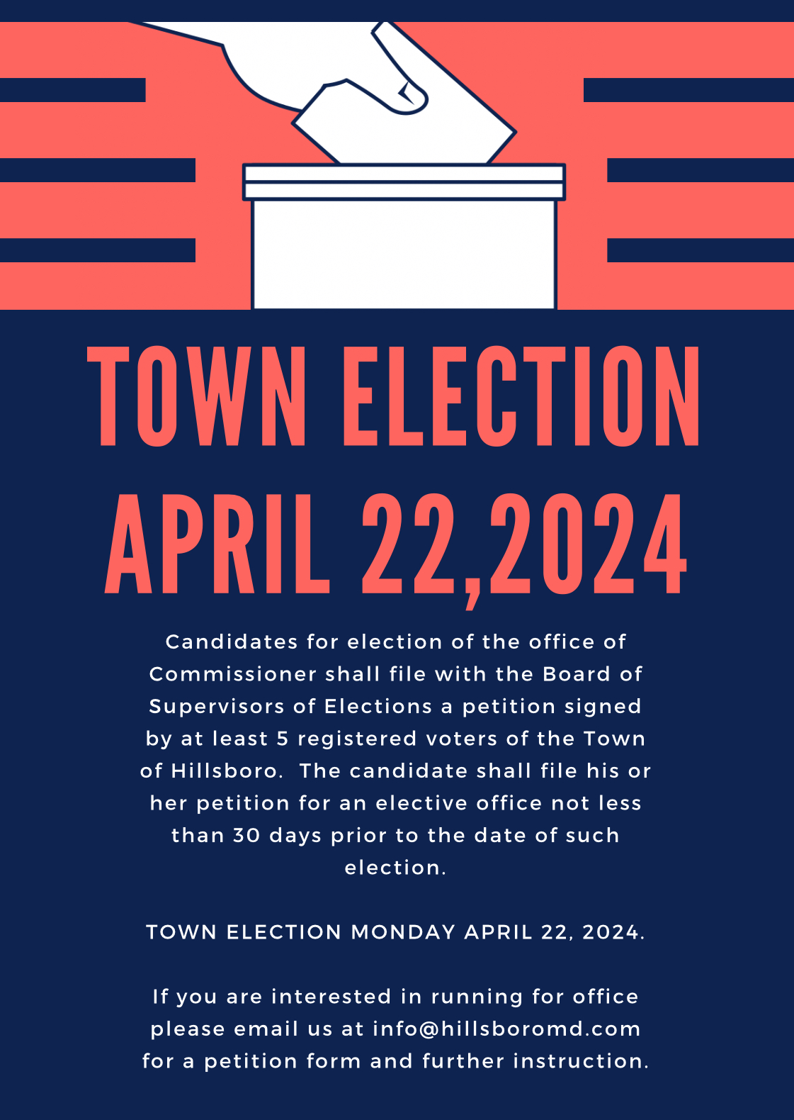 2024 Election Notice | Hillsboro, Maryland
